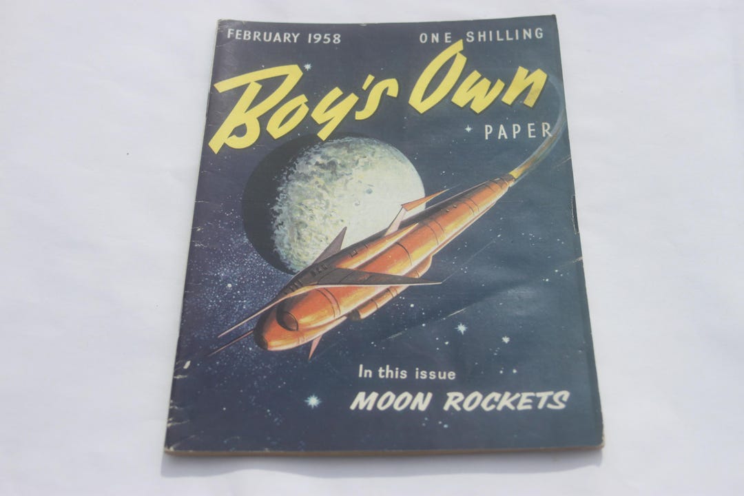 Boy's Own Paper February 1958: Vintage Boys' Magazine, Space Rocket ...
