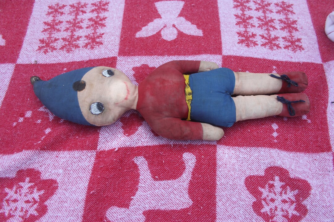 Medium Size Vintage Noddy Cloth Toy 50 Cms 19" Long, Enid Blyton ...