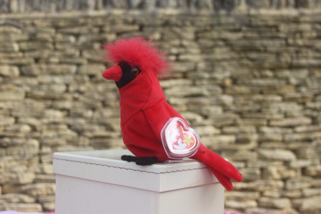 Ty Beanie Babies Mac the Cardinal Bird 1999 Red Plush Toy All Original ...