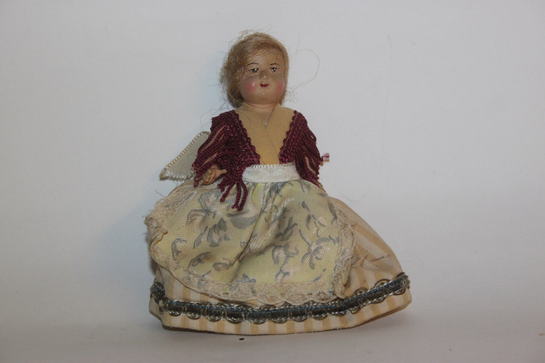Tiny Miniature Vintage Costume Doll, 11 Cms Tall, Celluloid Early ...