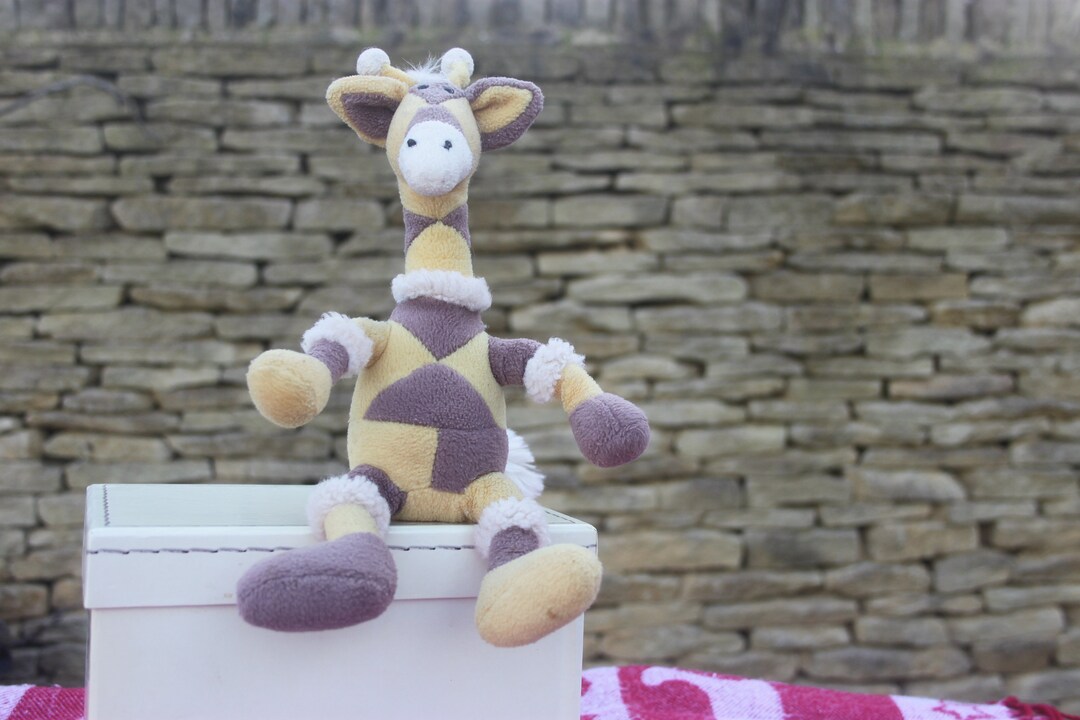 Vintage Jellycat Small Patchwork Giraffe 1999 J52 27 Cms Long, Yellow ...
