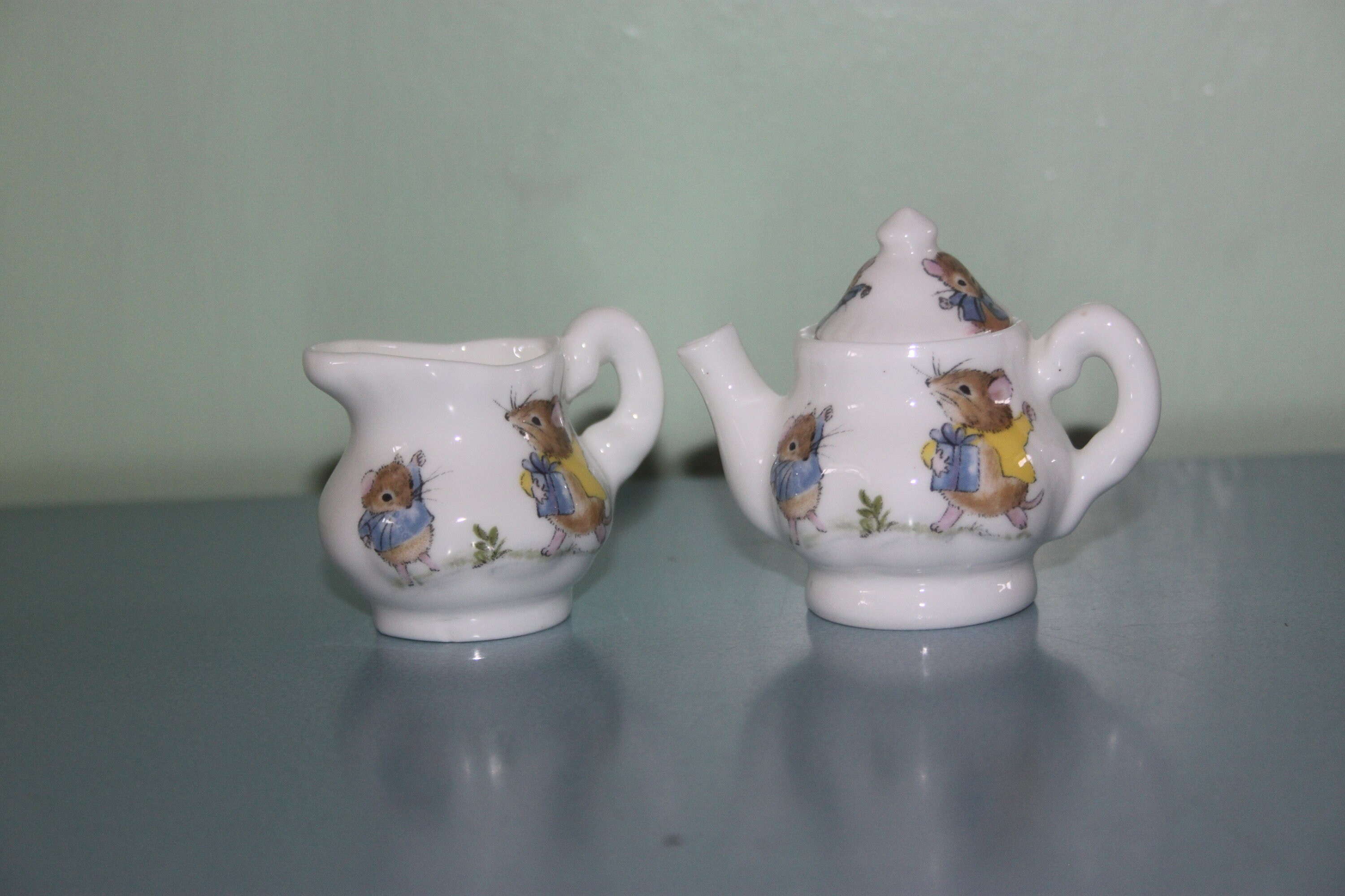 Vintage Doll's Mouse Tea Set 1980s Miniature Teapot - Etsy