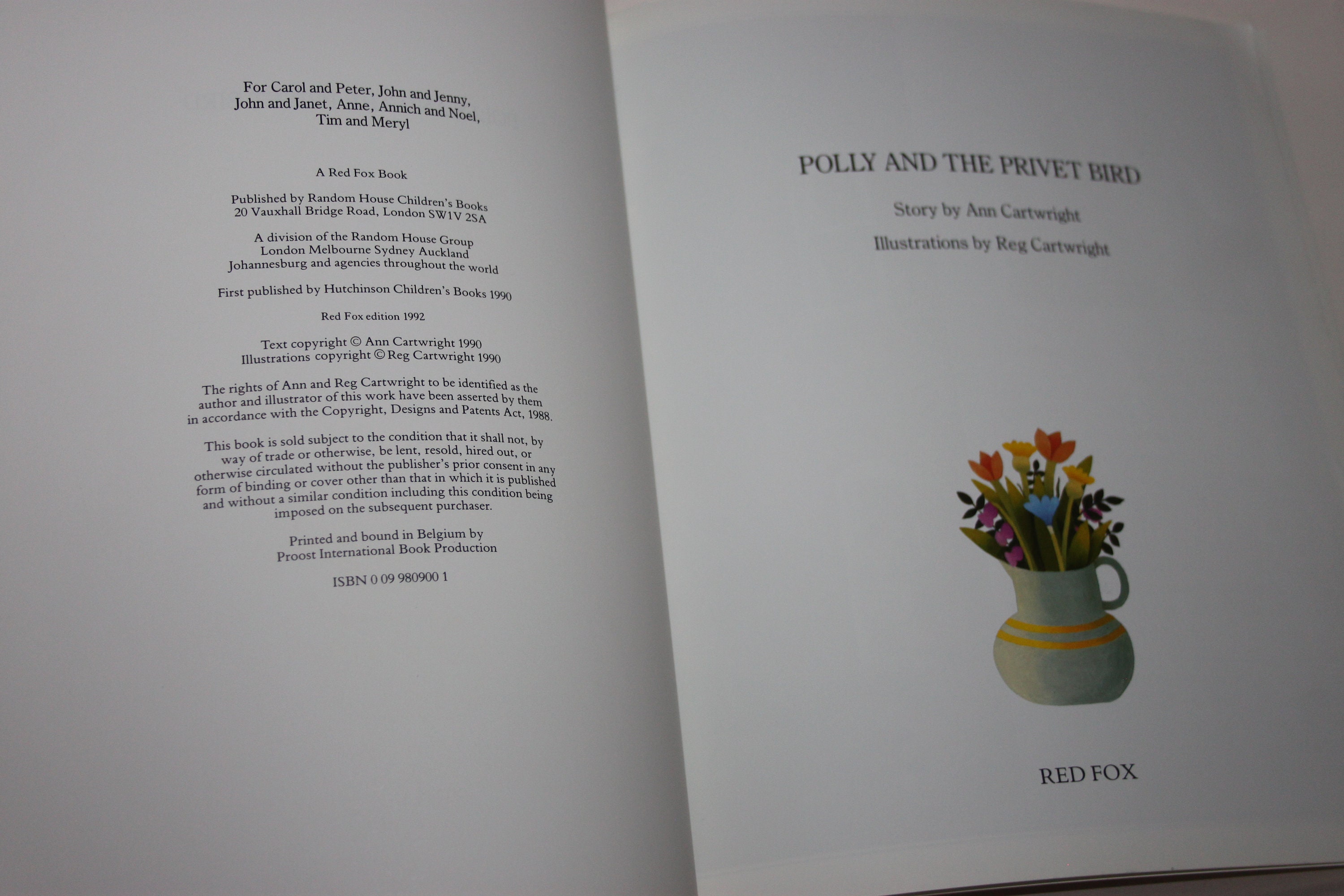 Polly and the Privet Bird by Ann & Reg Cartwright PB 1992 Red - Etsy