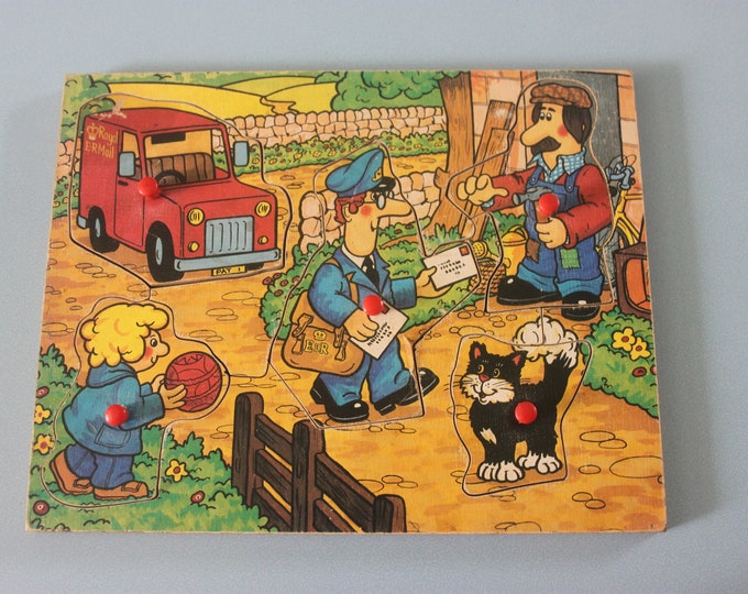 Vintage Postman Pat Puzzle, Tip and Fit Tray, Large Puzzle, Early ...