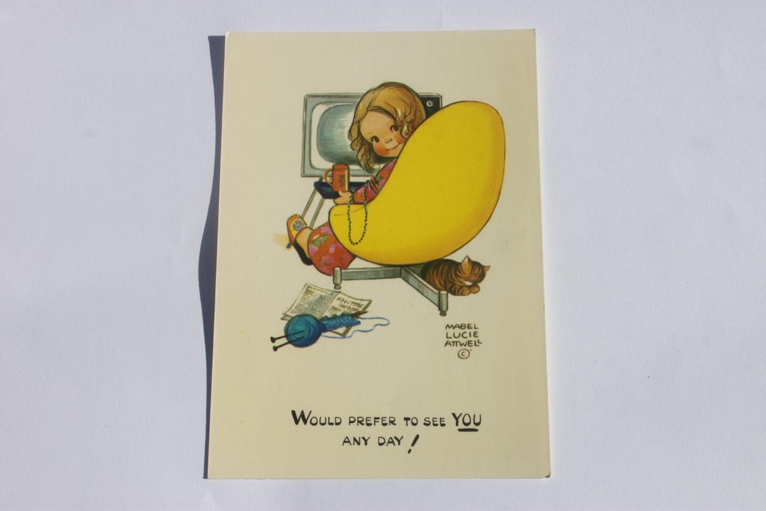 Mabel Lucie Attwell Postcard, Reproduction 1970s, Children's Cards ...