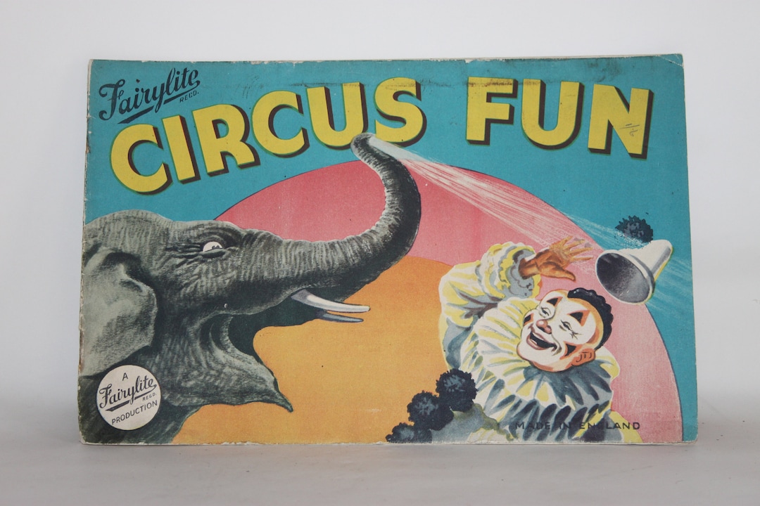 Circus Fun, Children's Book, Soft Covers, Colour Illustrations, 1950s ...