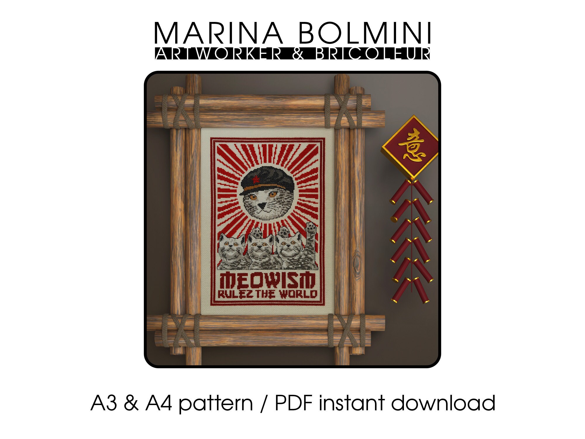 MEOWISM - Cross Stitch Pattern Pdf File - Etsy