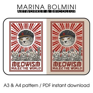 MEOWISM - Cross Stitch Pattern Pdf File - Etsy