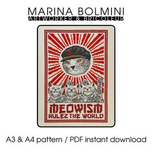 MEOWISM - Cross Stitch Pattern Pdf File - Etsy
