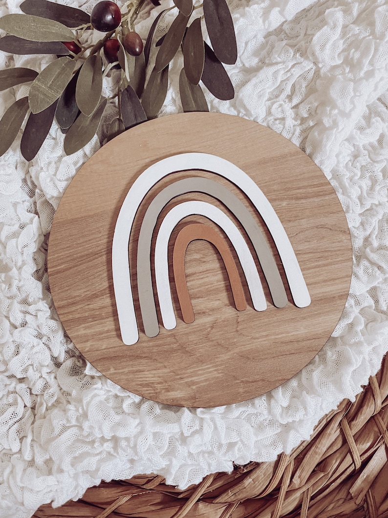 Neutral Boho Rainbow Sign Rainbow Baby Decor Boho Nursery - Etsy