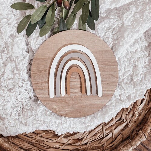 Neutral Boho Rainbow Sign Rainbow Baby Decor Boho Nursery - Etsy