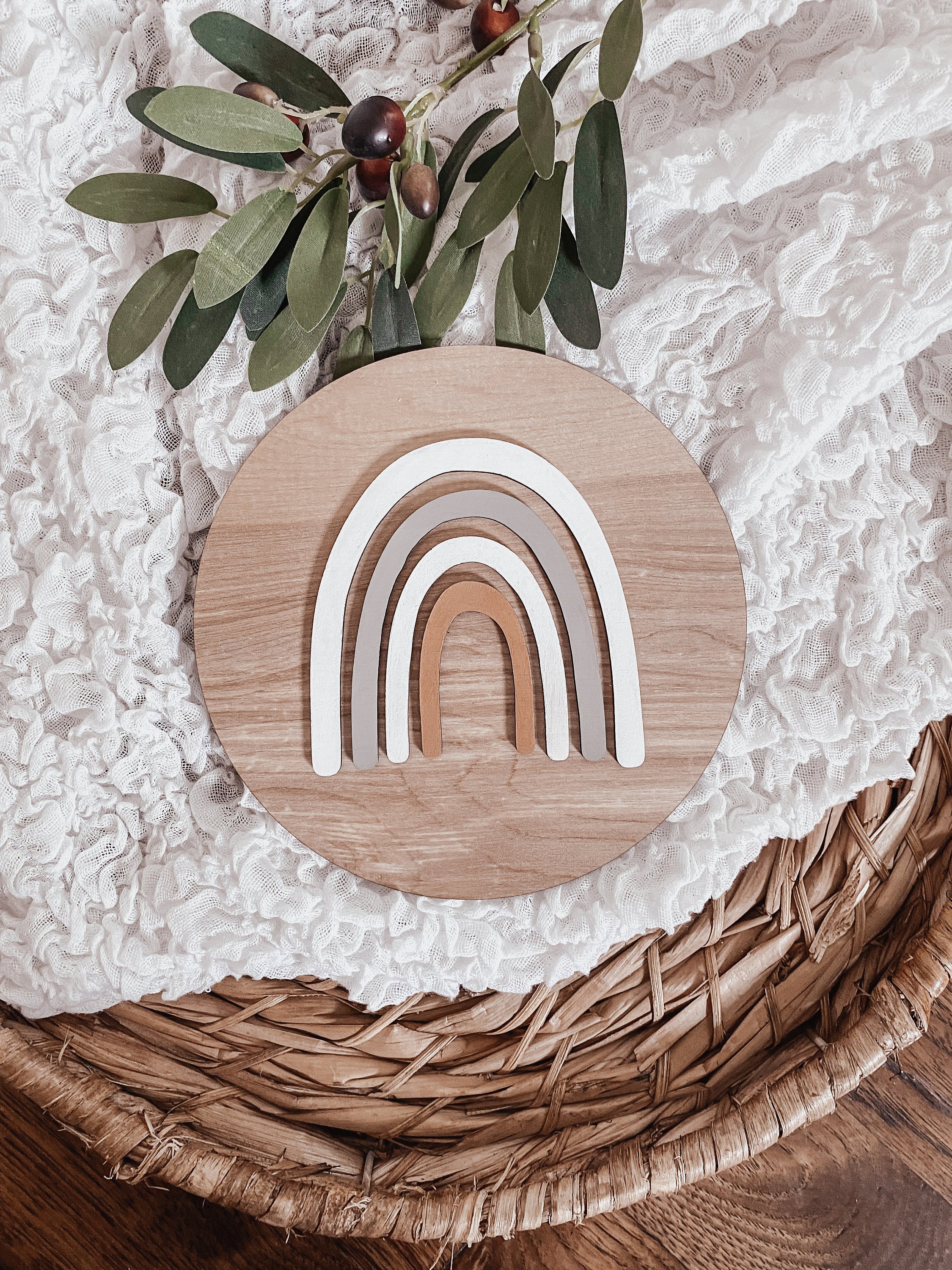 Neutral Boho Rainbow Sign Rainbow Baby Decor Boho Nursery - Etsy