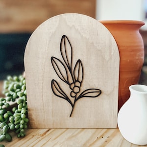 Leaf Boho Sign, Laser Cut Sign, Boho, Handmade, Arched Sign, Boho ...
