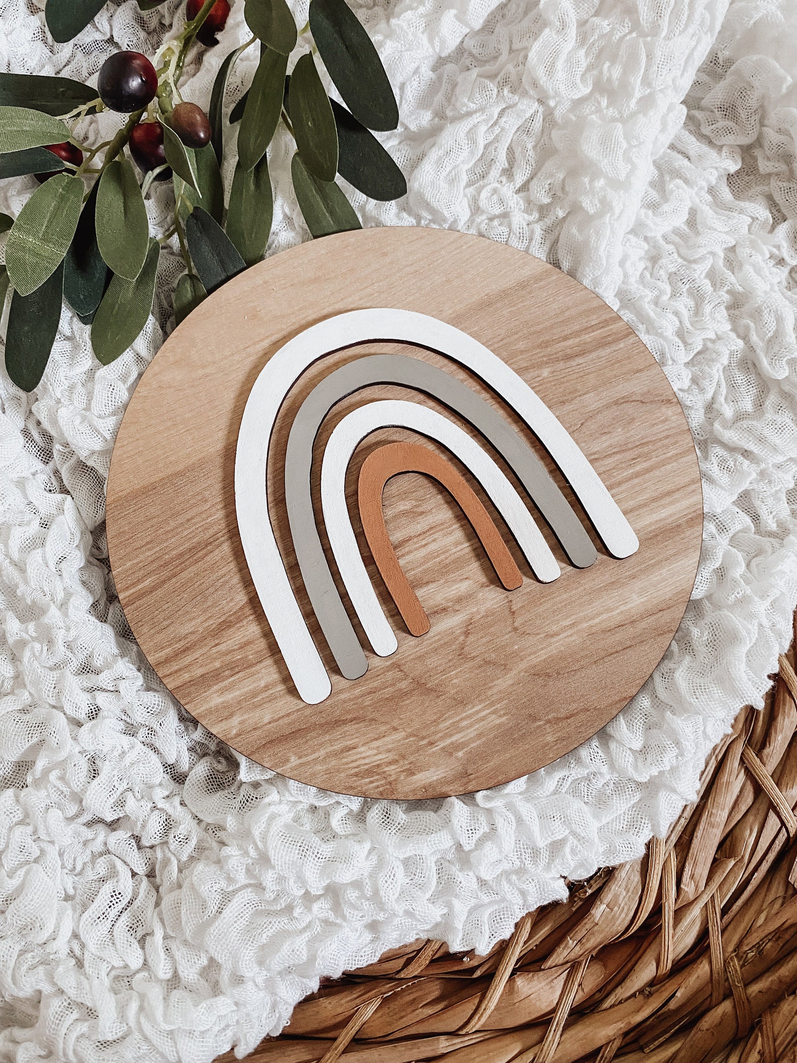 Neutral Boho Rainbow Sign Rainbow Baby Decor Boho Nursery - Etsy