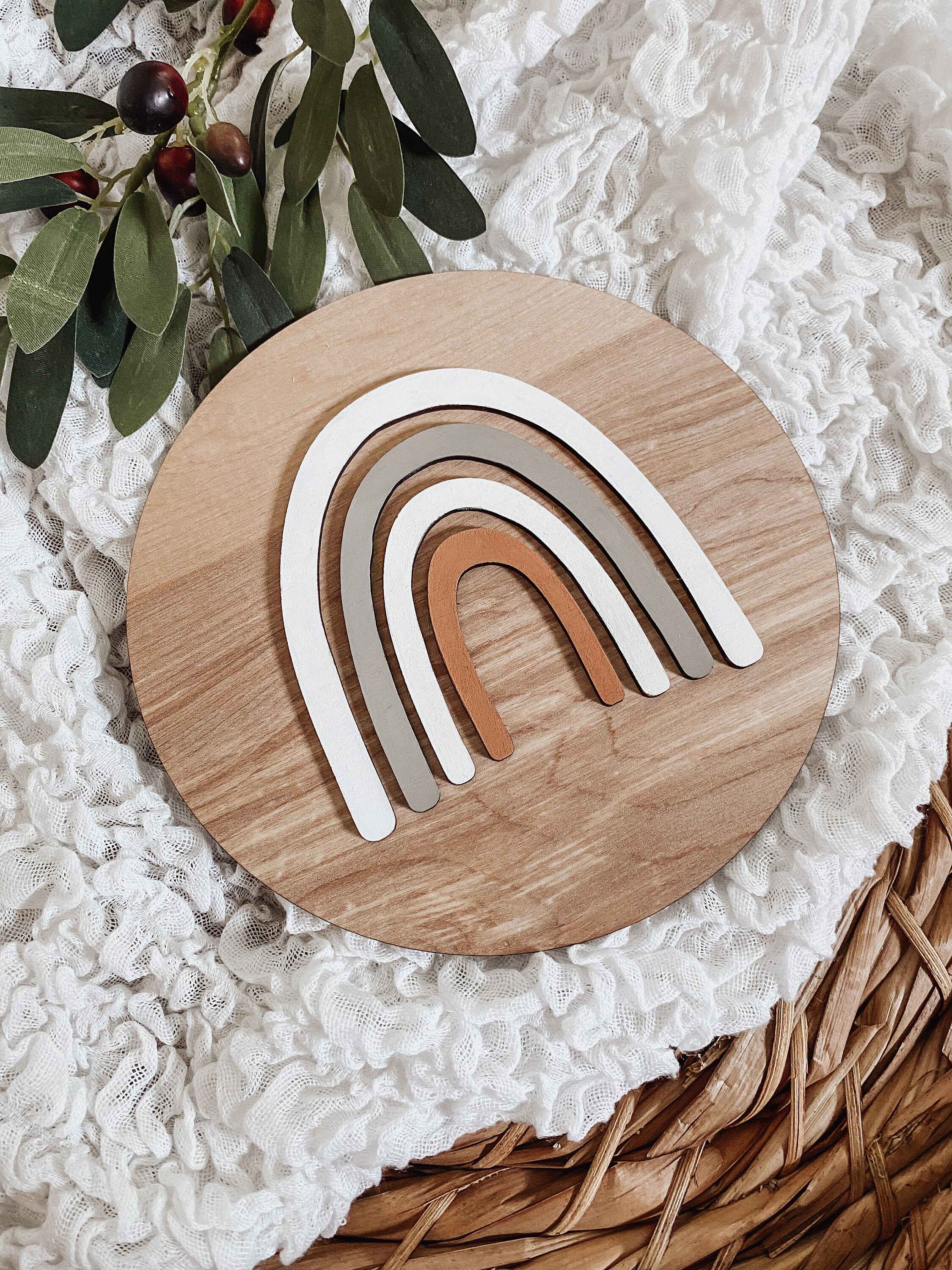 Neutral Boho Rainbow Sign Rainbow Baby Decor Boho Nursery - Etsy