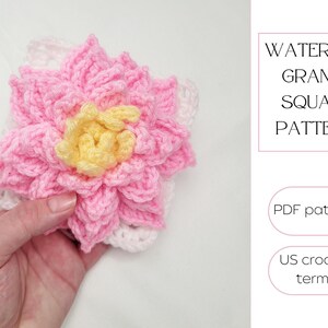 Crochet Water Lily Granny Square - Crochet Blanket Pattern - Baby ...
