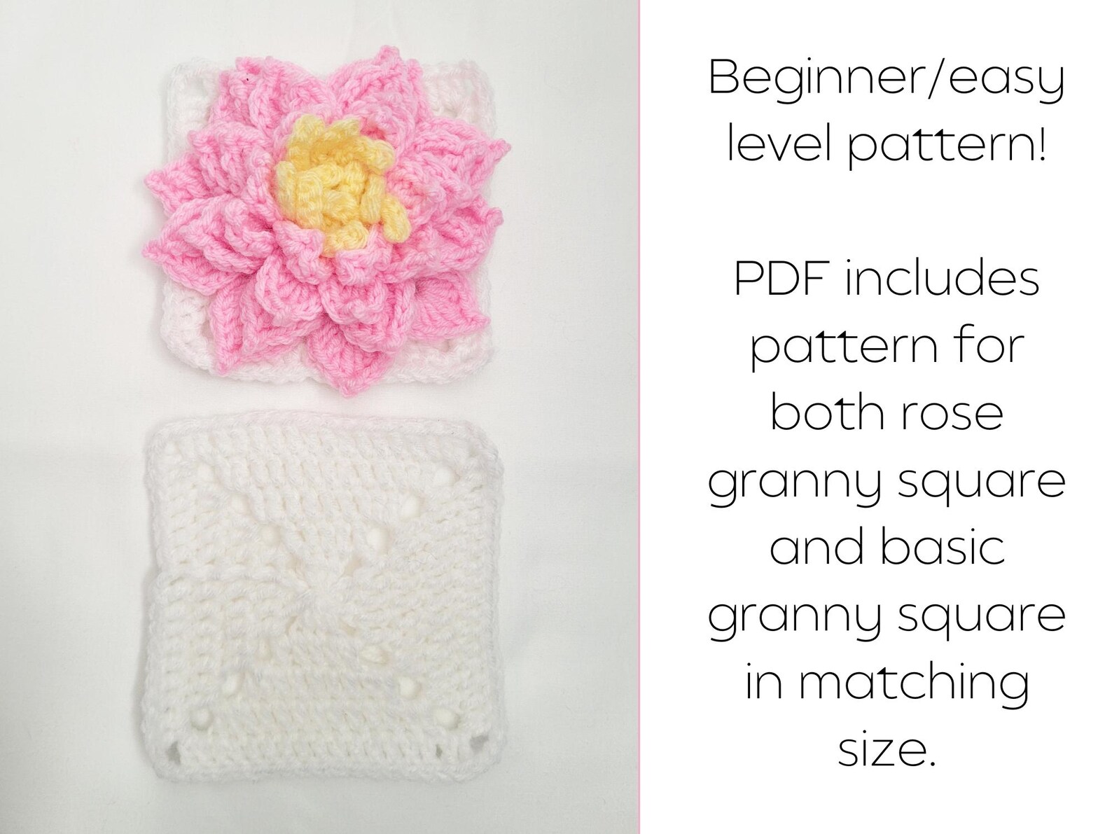 Crochet Water Lily Granny Square - Crochet Blanket Pattern - Baby ...