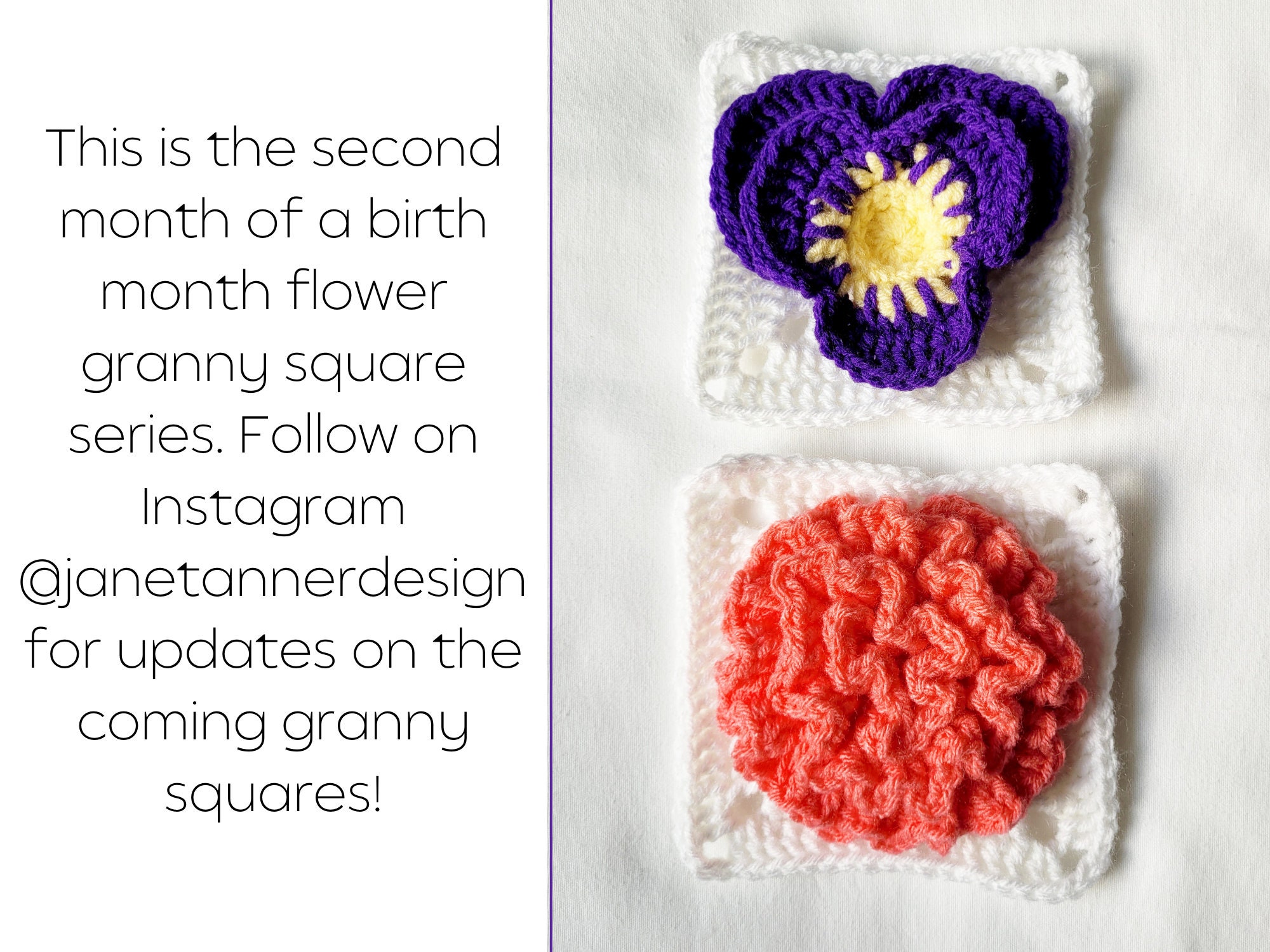 Violet Granny Square Pattern - Crochet Baby Gift - Crochet Pattern ...