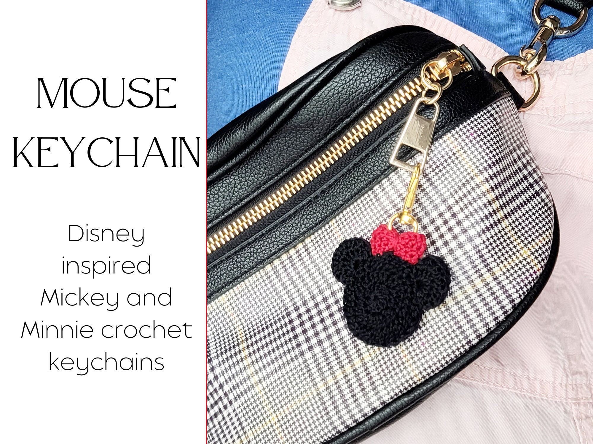 Mickey/minnie Mouse Keychain Mouse Keychain Disney Gift Mouse Ears ...