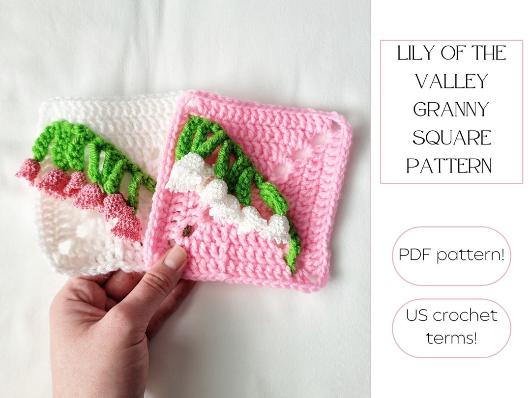 Crochet Lily of the Valley Granny Square - Crochet Blanket Pattern ...
