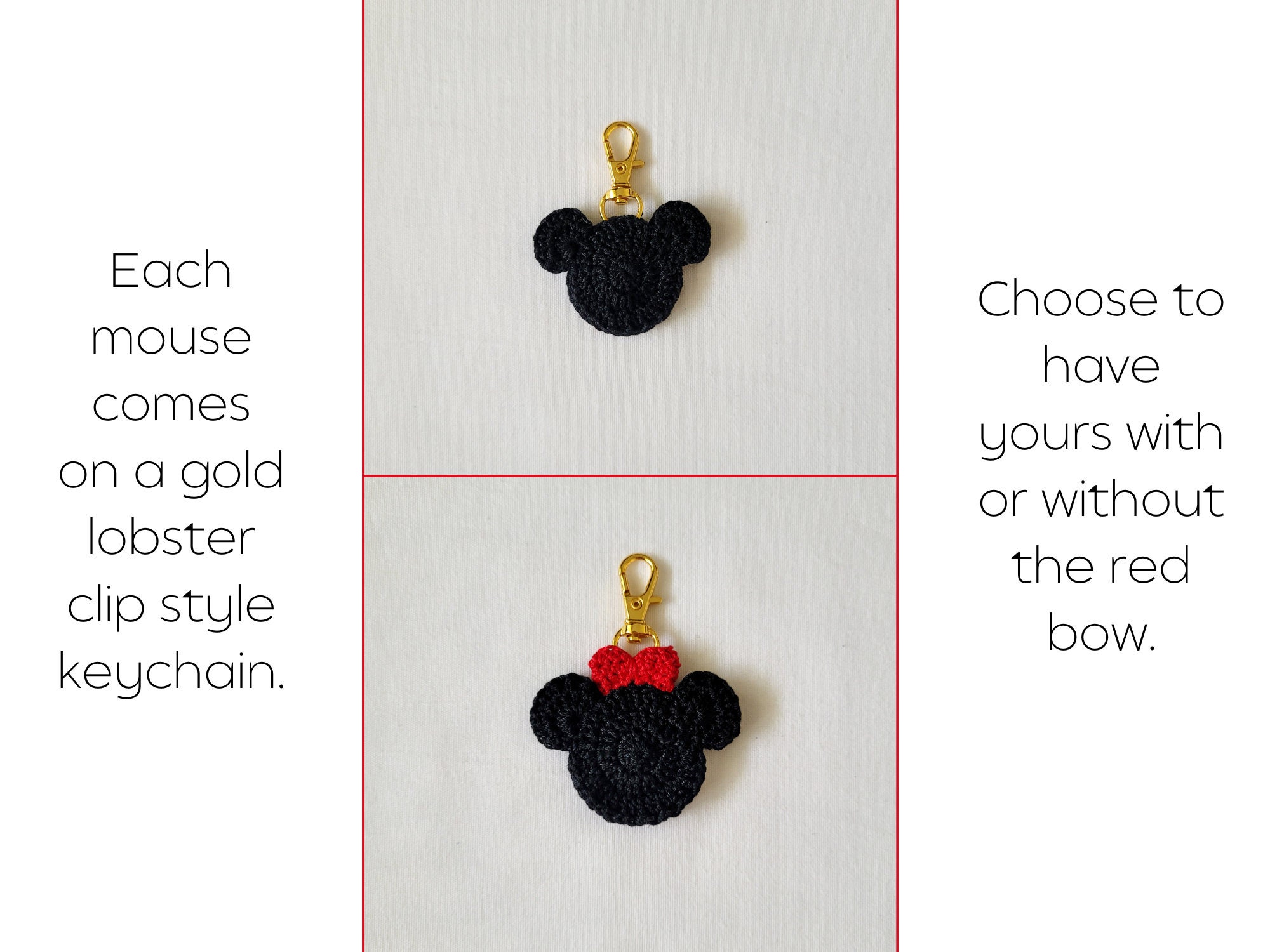 Mickey/minnie Character Keychain Disney Keychain Mouse Bag Charm Mickey ...