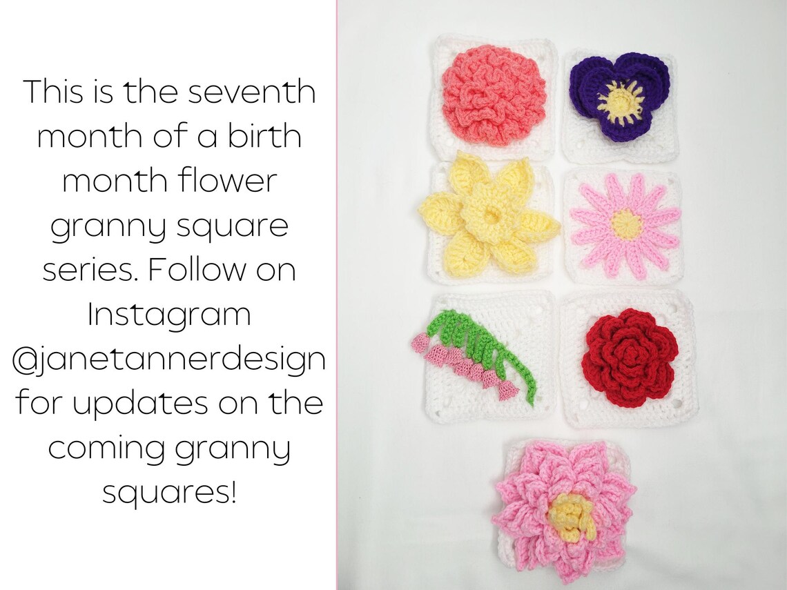 Crochet Water Lily Granny Square - Crochet Blanket Pattern - Baby ...
