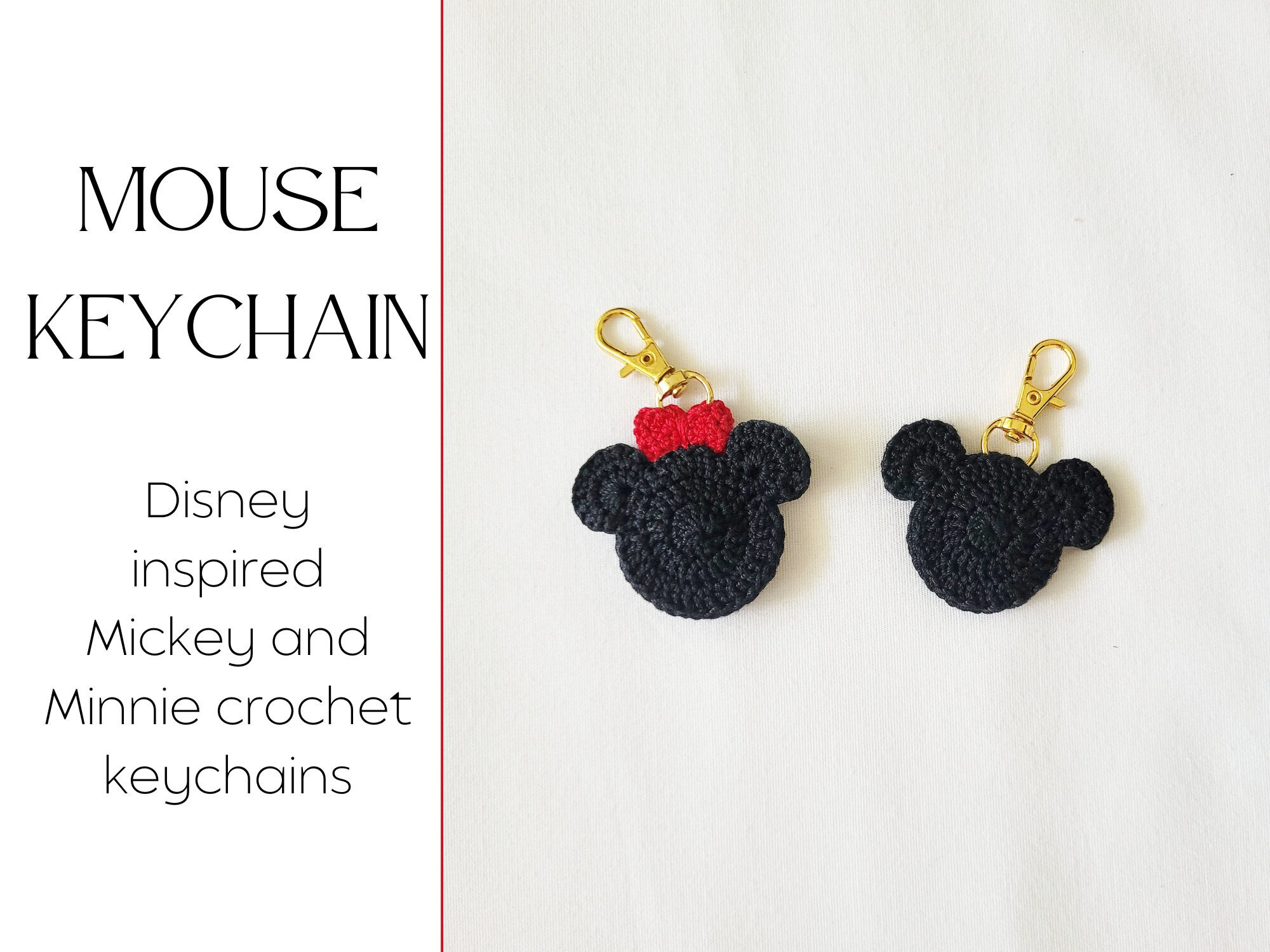 Mickey/minnie Character Keychain Disney Keychain Mouse Bag Charm Mickey ...
