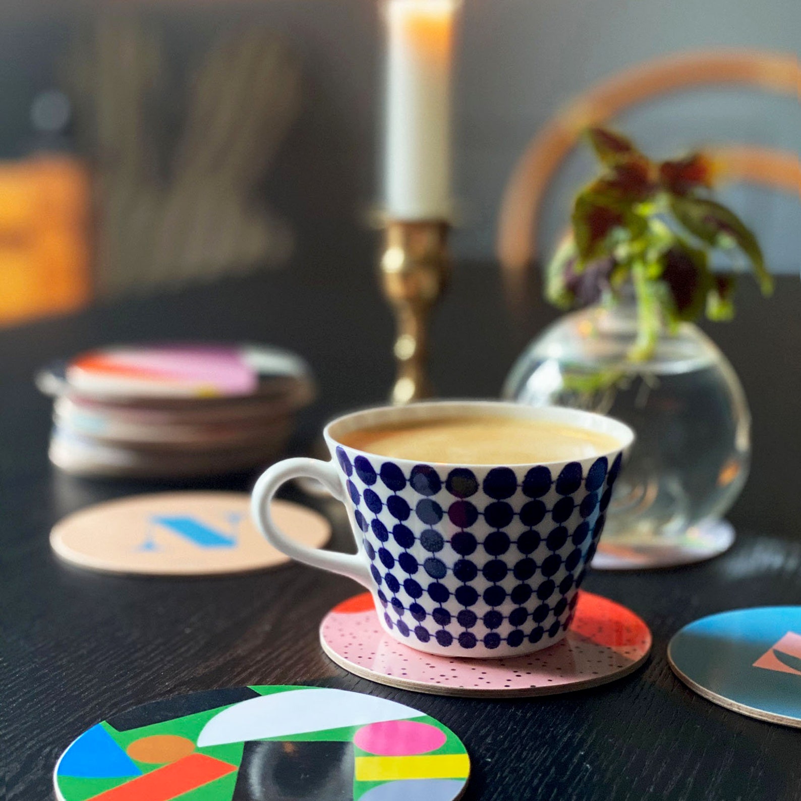 Letter T Coaster / Printed Wood / Scandinavian Design / Mix - Etsy