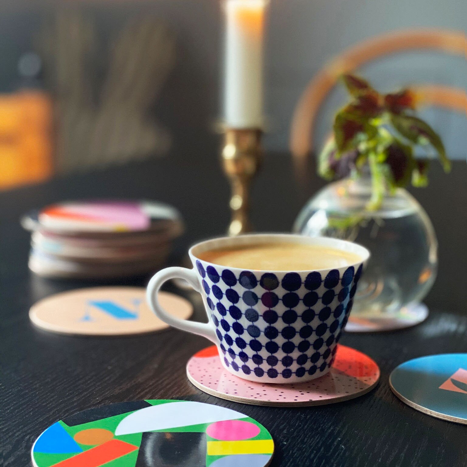 Letter T Coaster / Printed Wood / Scandinavian Design / Mix - Etsy