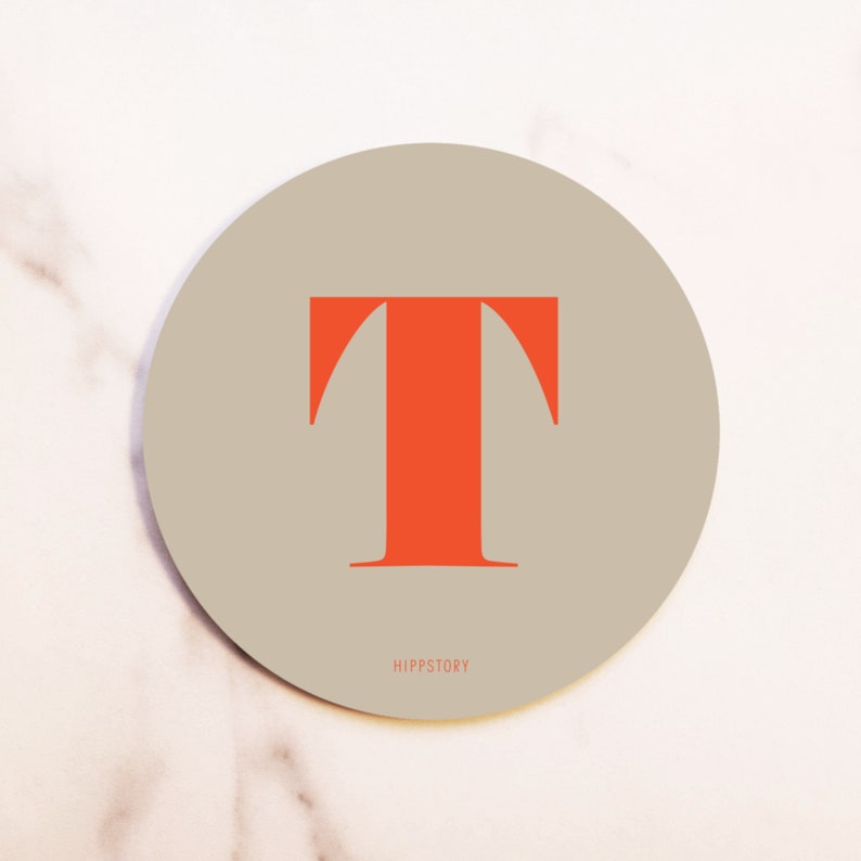 Letter T Coaster / Printed Wood / Scandinavian Design / Mix - Etsy