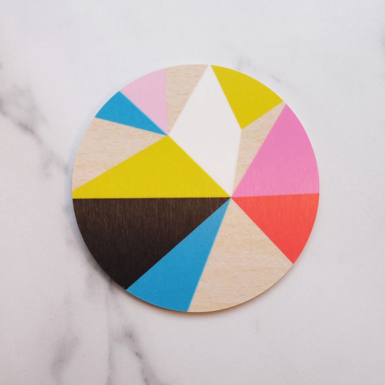 Letter T Coaster / Printed Wood / Scandinavian Design / Mix - Etsy