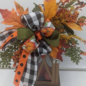 Fall Lantern Swag Lantern Topper for Fall Lantern Bow Fall Decor for ...