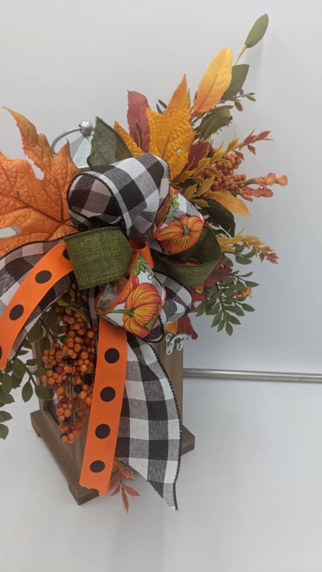 Fall Lantern Swag Lantern Topper for Fall Lantern Bow Fall Decor for ...
