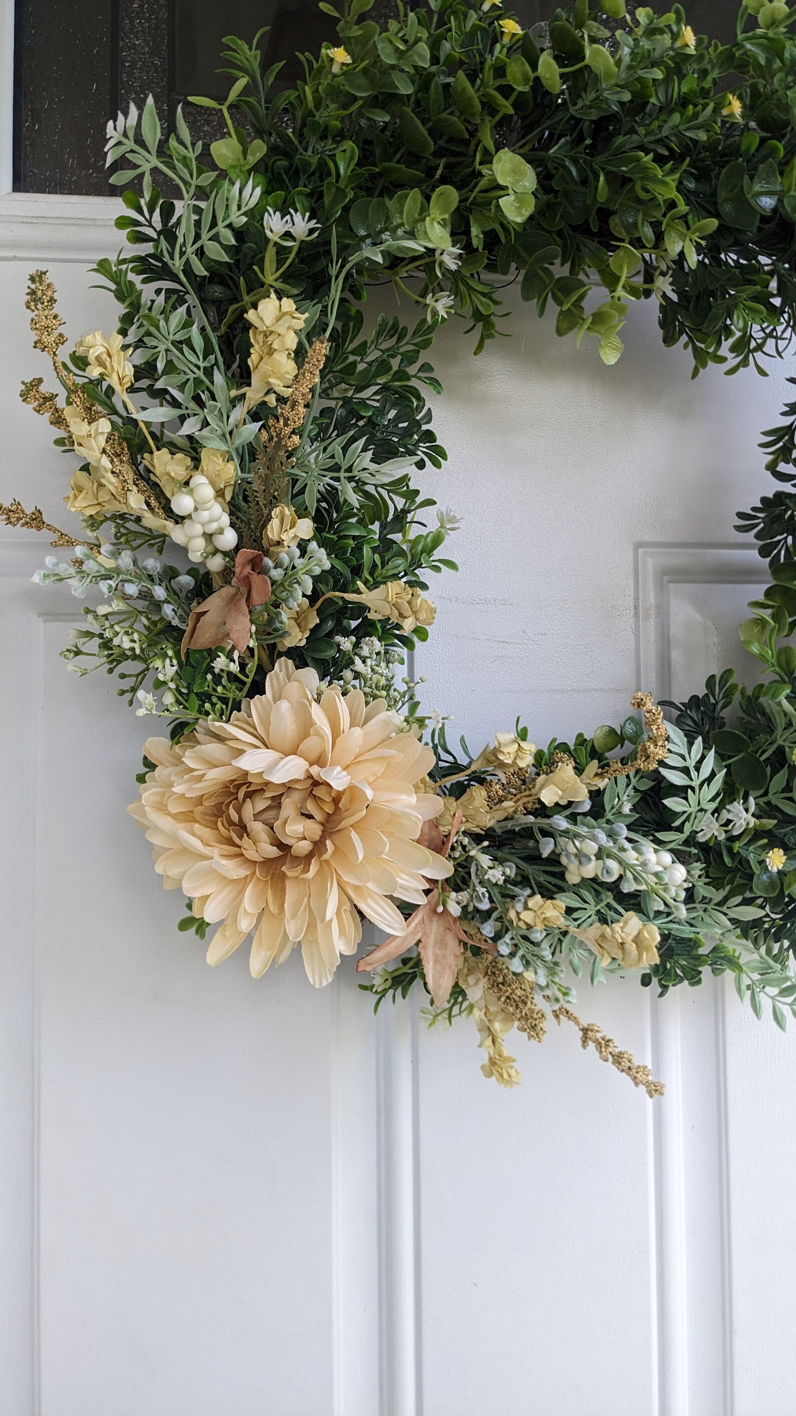 Boho Front Door Wreath Square Country Farmhouse Wreath Minimalist Door ...