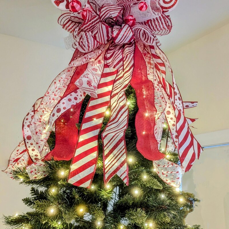 Candy Cane Tree Topper - Etsy