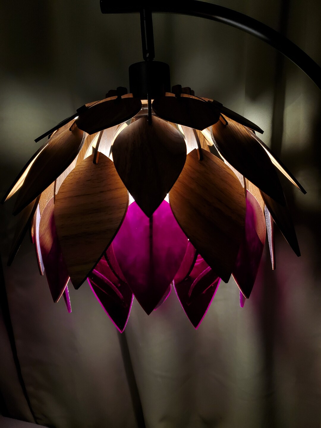 Lotus Lamp / Tiffany Style Laser Cut Flower Lamp Shade Pearlescent ...