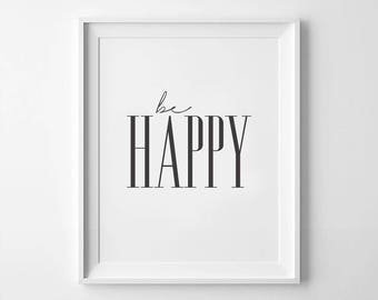 Be happy sign | Etsy