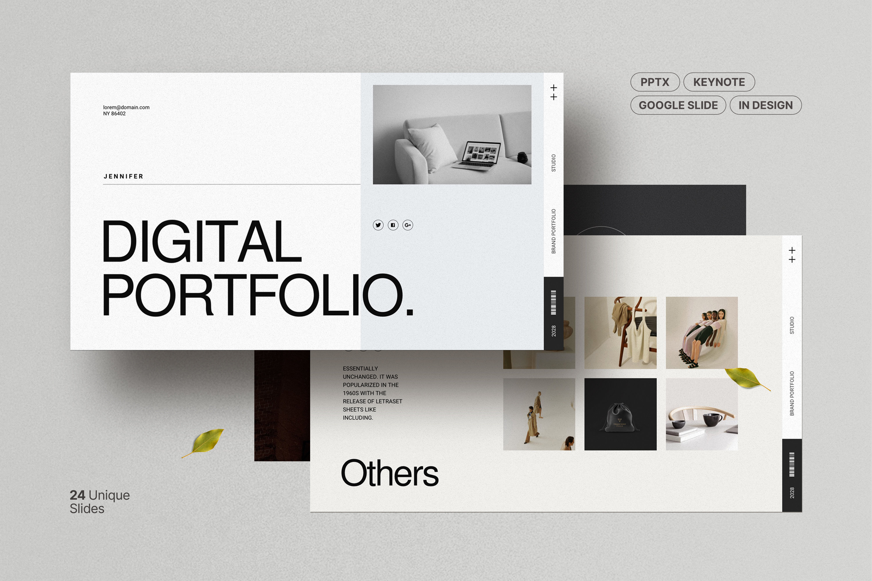 Portfolio Presentation Template With Powerpoint Keynote Google Slides ...