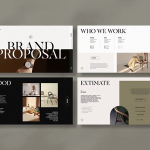 Brand Proposal Presentation Layout With Powerpoint Keynote Google Slides Template - Etsy