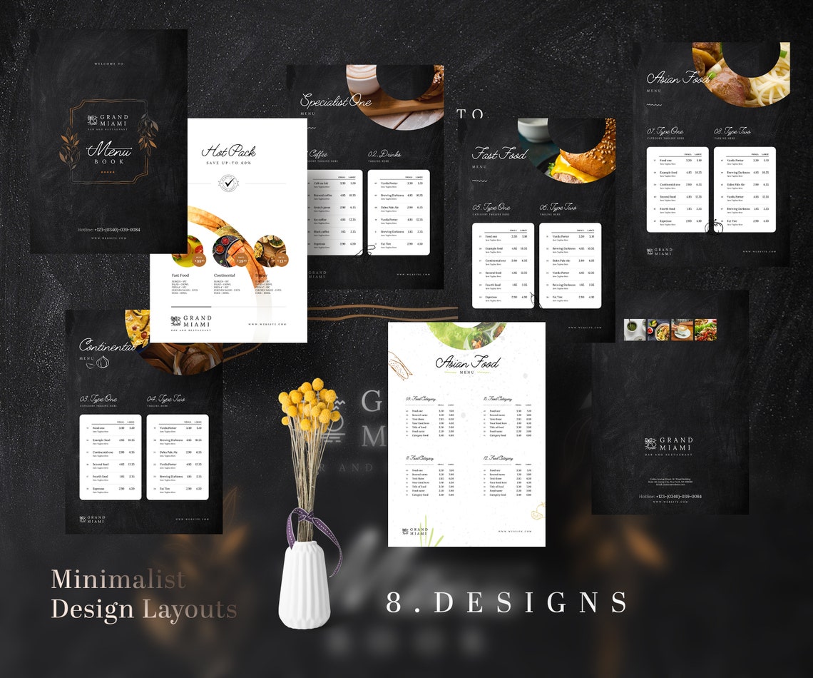 Canva Restaurant Food Menu Template | Coffee Shop & Bar Menu | Editable ...