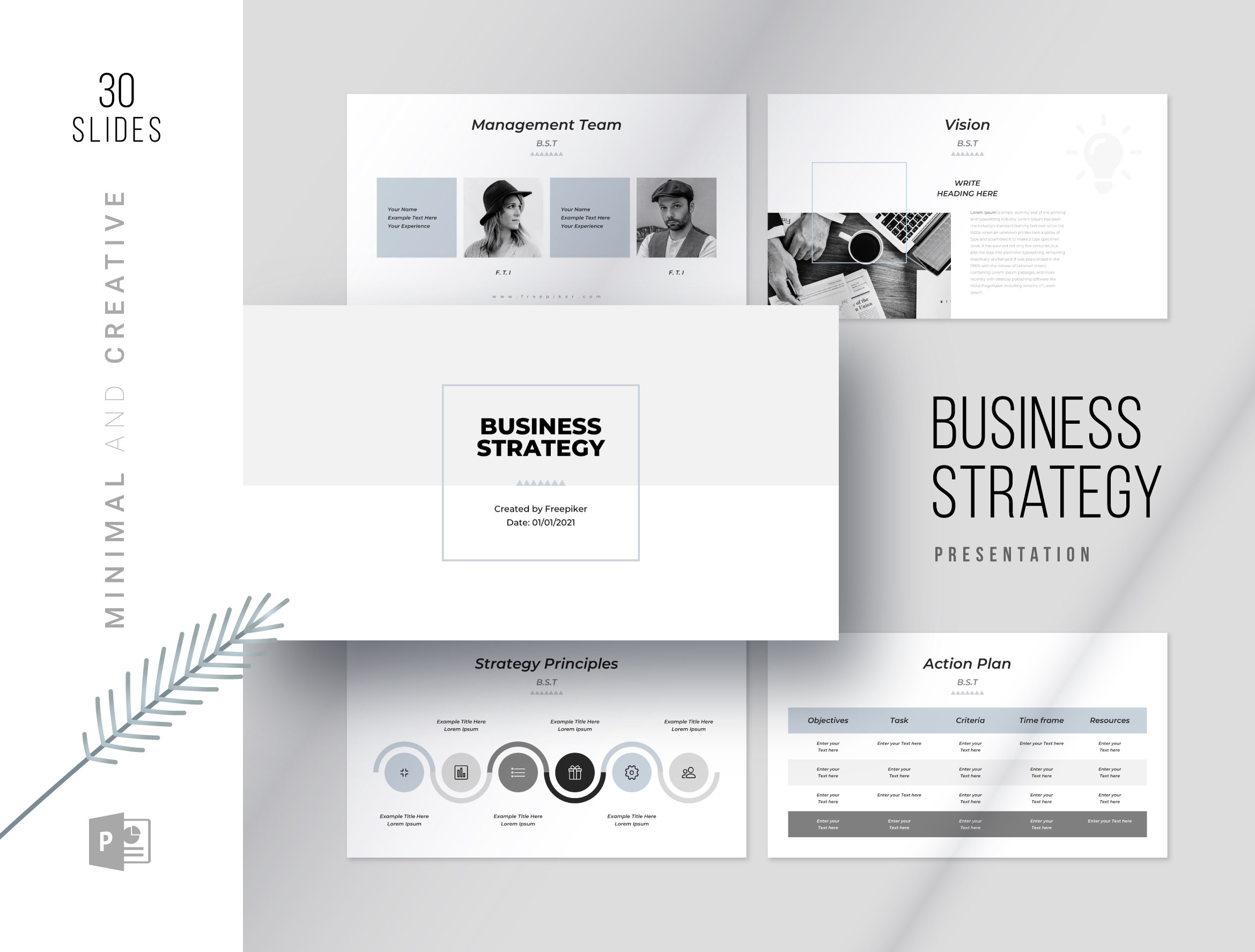 Business Strategy Presentation Powerpoint Template Marketing & Analysis ...