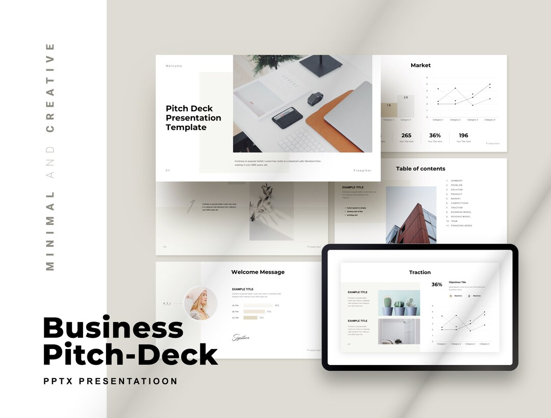 Business Plan Pitch Deck and Marketing Presentation Template | Pitch ...