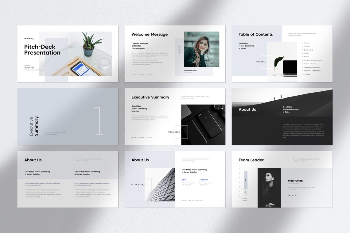 Canva Business Pitch Deck Presentation Template Marketing & Business ...