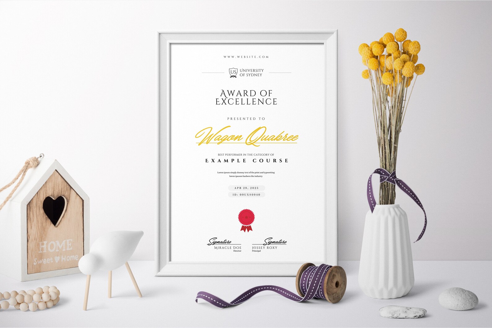 Award of Excellence Certificate Canva Template Certificate of ...