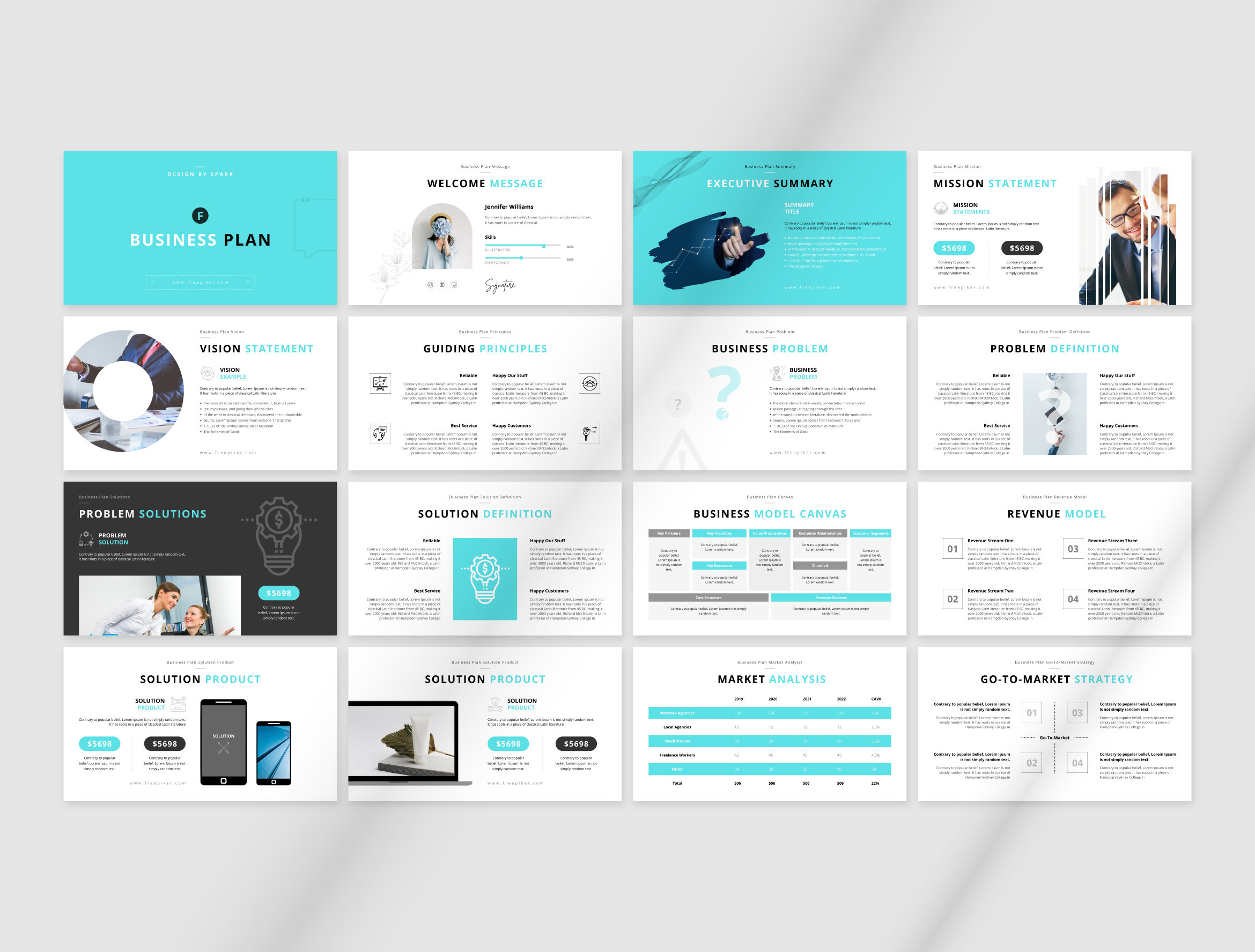 Canva Business Plan Pitch Deck Presentation | Business Plan Canva ...