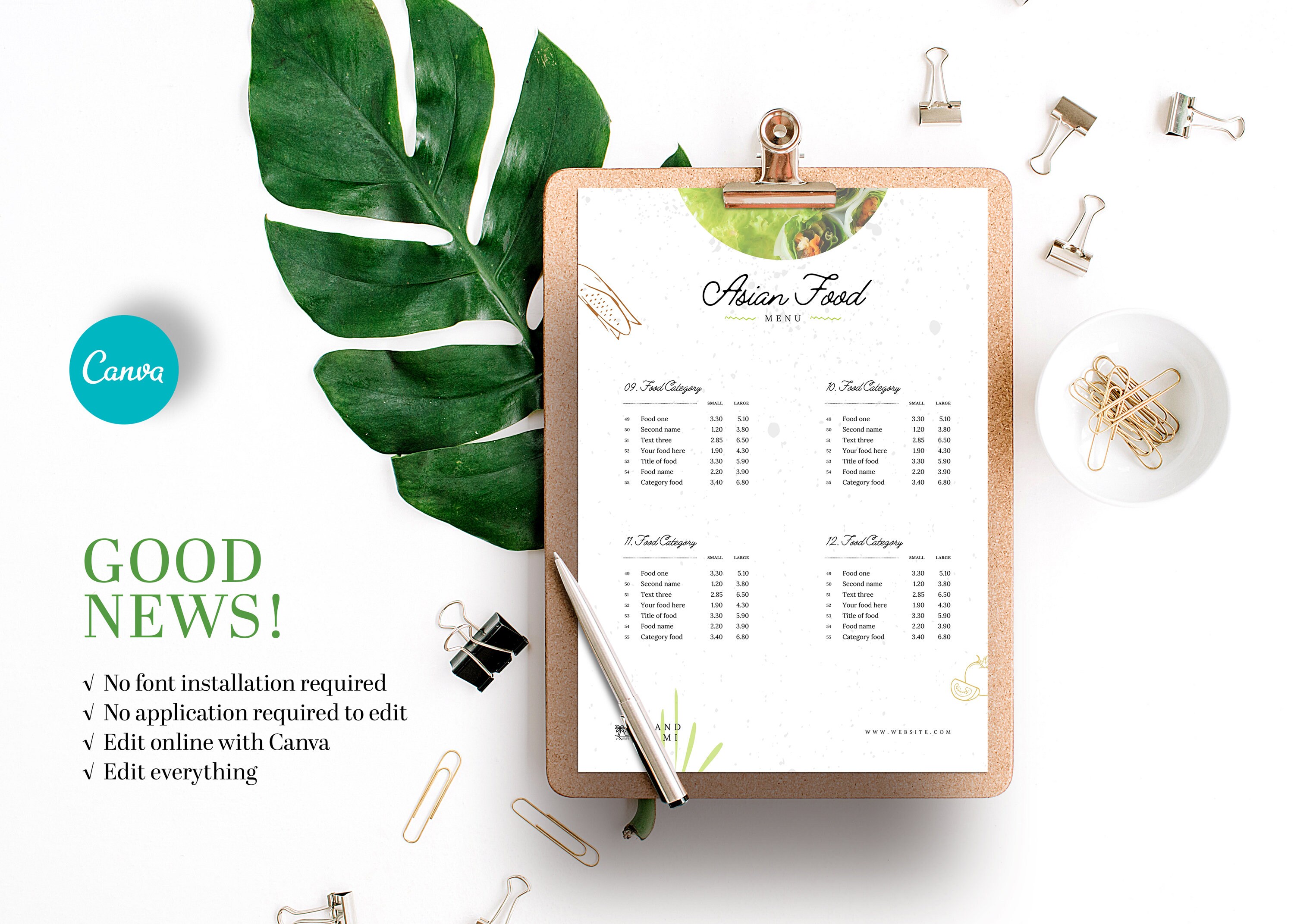 Editable Restaurant Menu Template | Coffee Shop & Bar Menu | Canva - Etsy