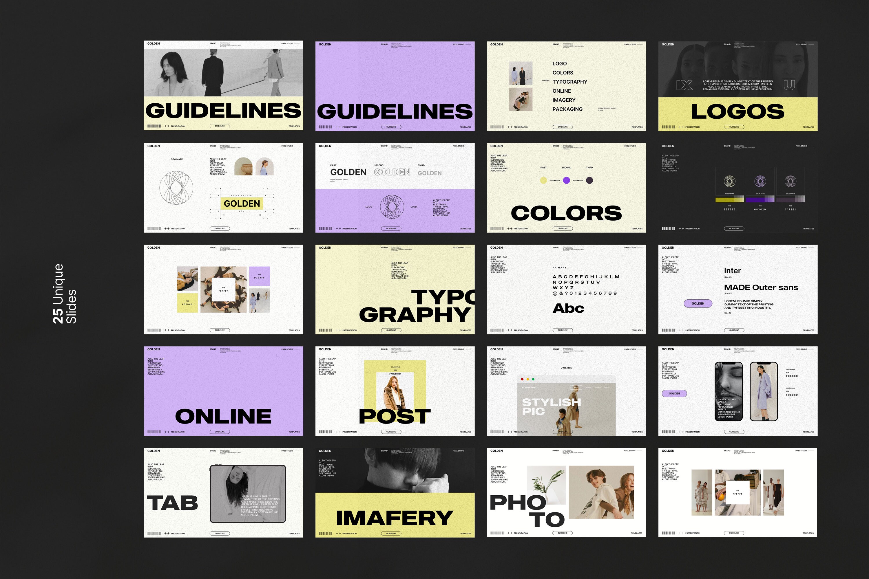 Brand Guideline Template With Powerpoint Keynote Google Slides Indesign ...