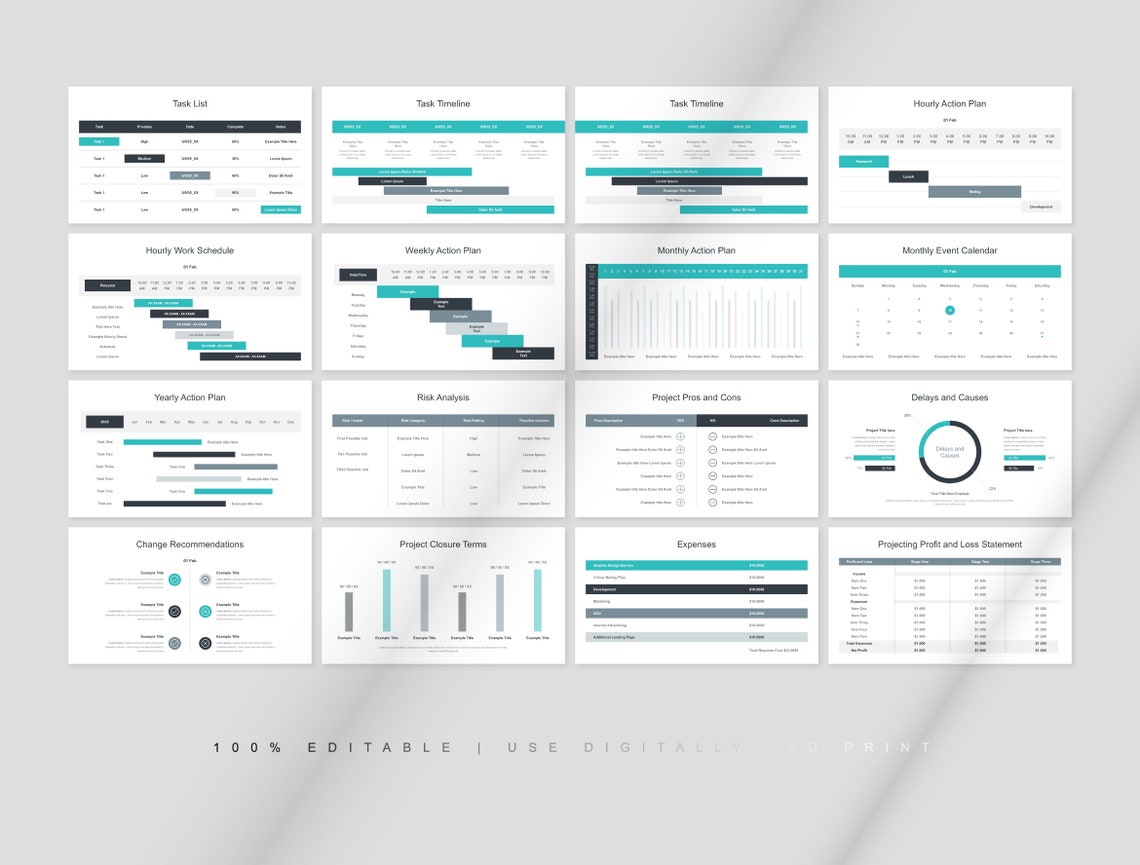 Project Management Report Presentation Powerpoint Template Business ...