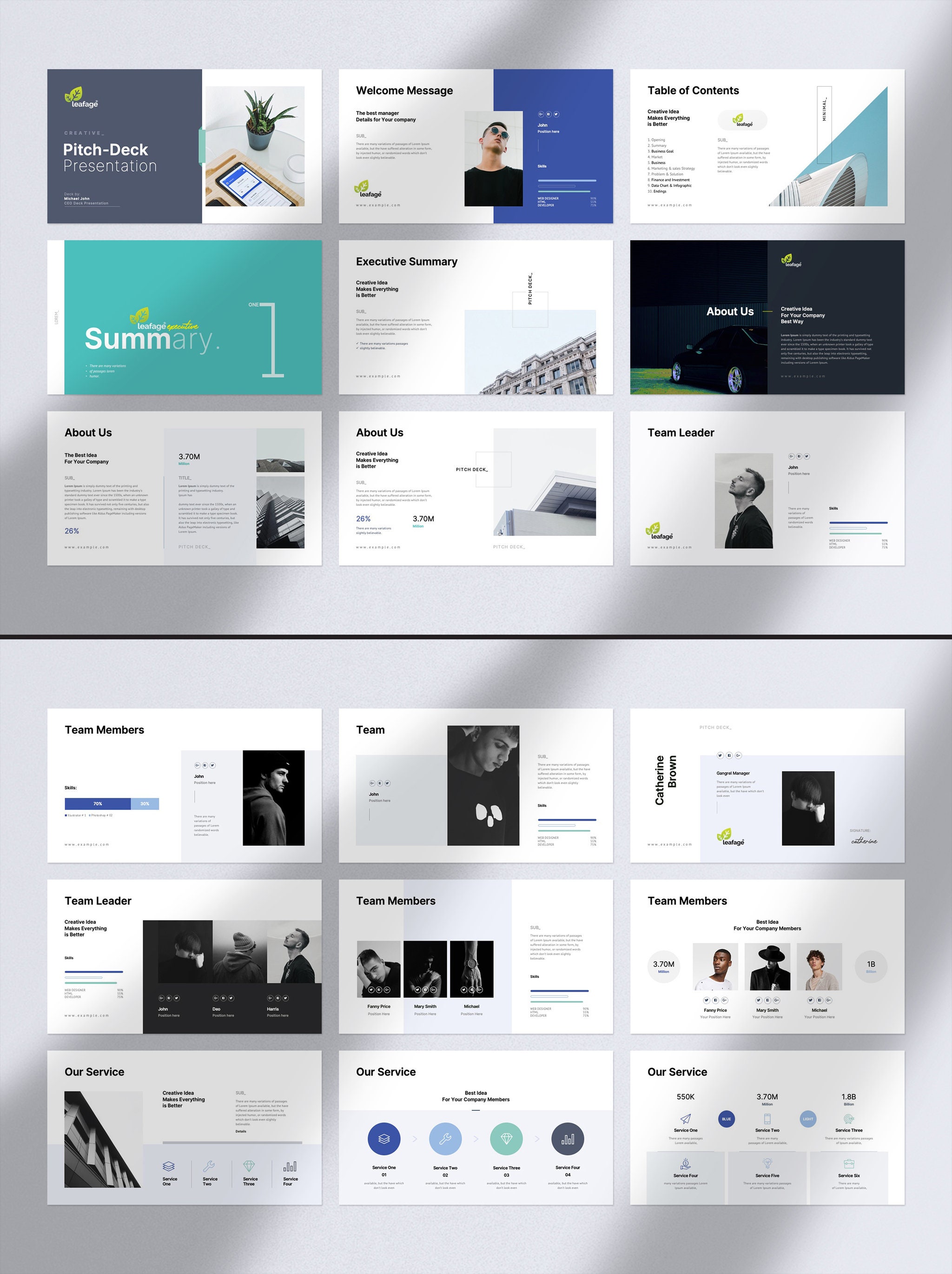 Pitch Deck Powerpoint Presentation Template With Indesign Layout - Etsy