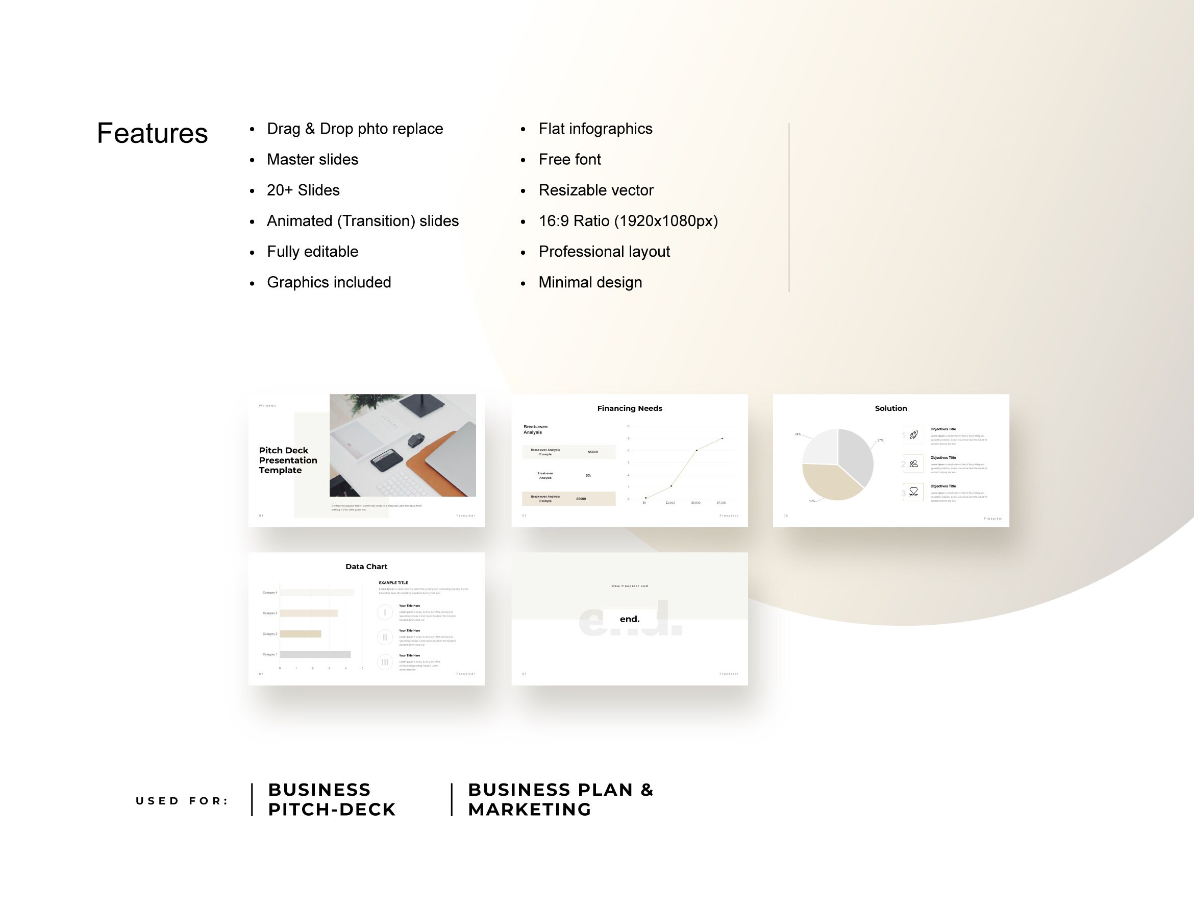 Business Plan Pitch Deck and Marketing Presentation Template | Pitch ...